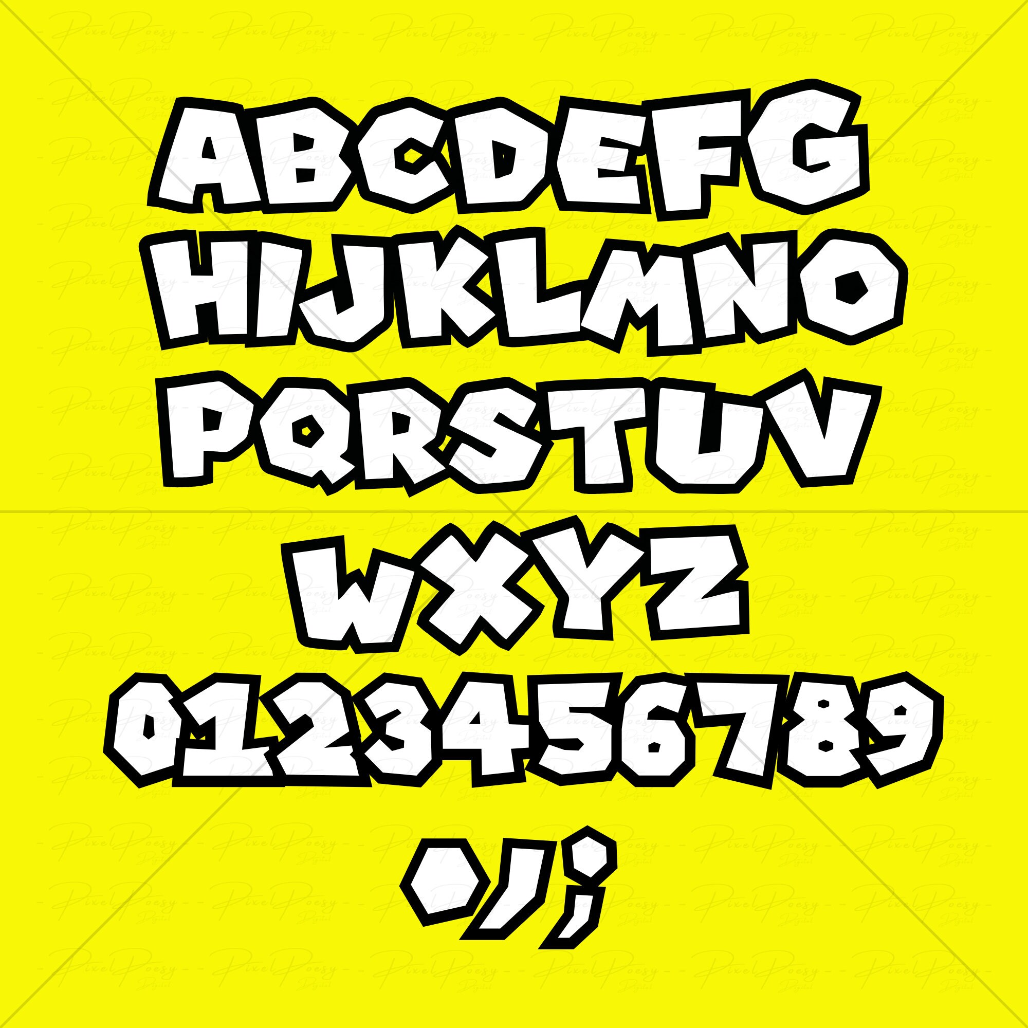Super Font, Colorful Super Mario Font Bundle, Mario Bros Bundle SVG ...