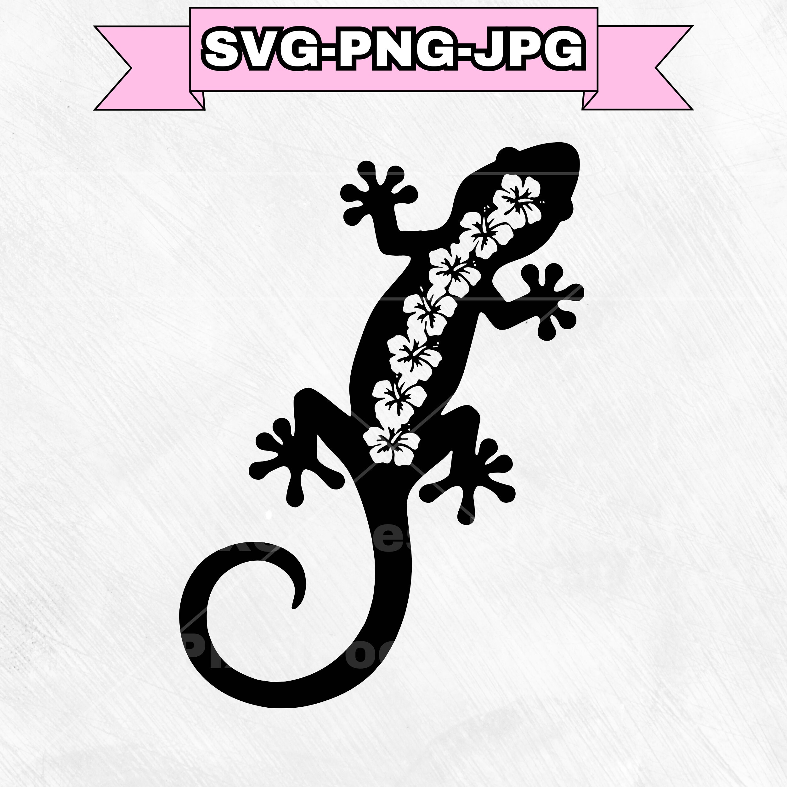 Gecko SVG, Gecko Flower SVG, Flower Svg Png, Gecko Shirt Png, Cricut ...