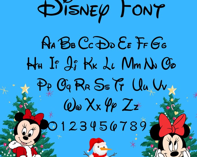 Mickey Mouse Font & Numbers - Etsy Canada
