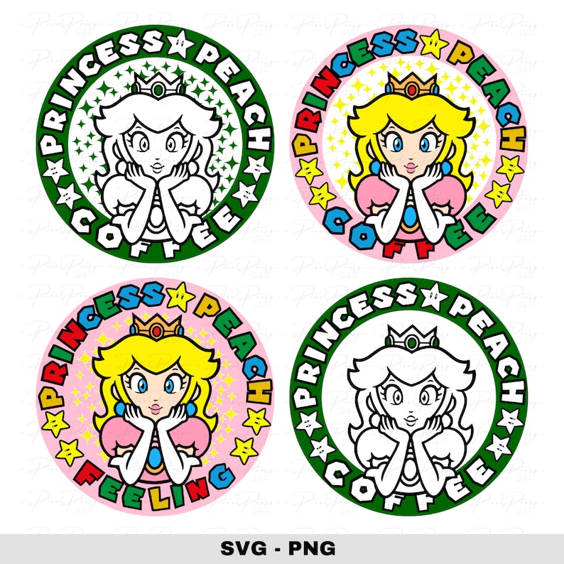 Princess Peach Svg, Princess Peach Png, Super Mario Svg , Super Mario ...