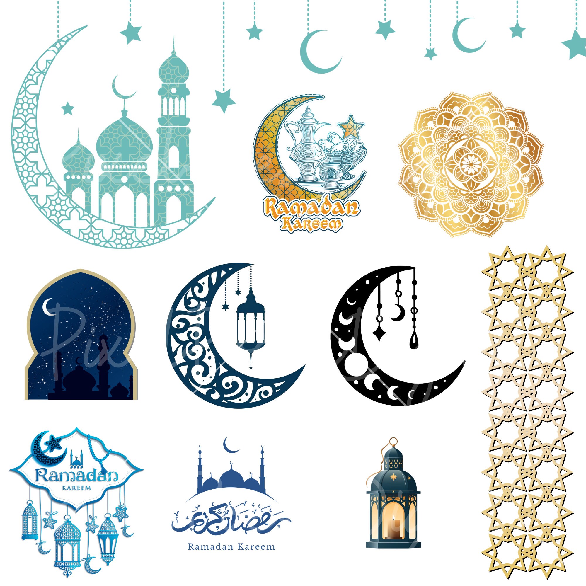 Ramadan Bundle PNG, Ramadan Kareem Svg, Eid Mubarak, Eid Decoration ...