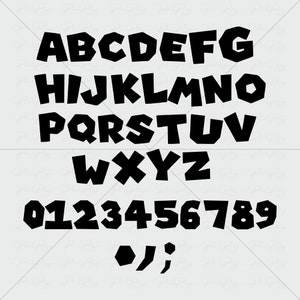 Super Font, Colorful Super Mario Font Bundle, Mario Bros Bundle SVG ...