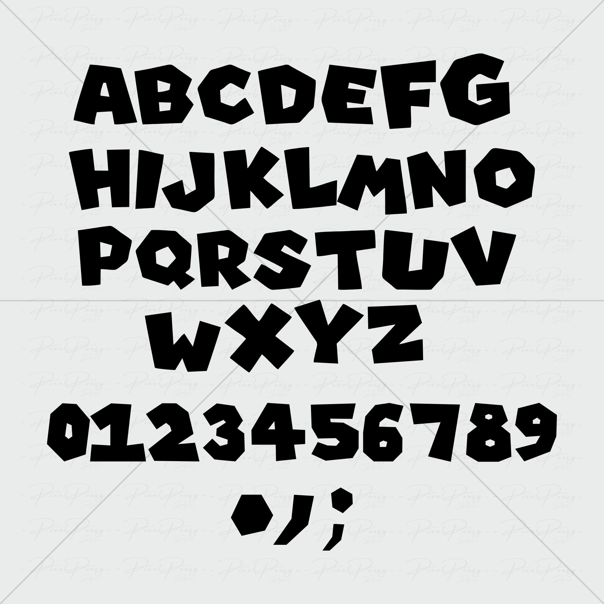 Super Font, Colorful Super Mario Font Bundle, Mario Bros Bundle SVG ...