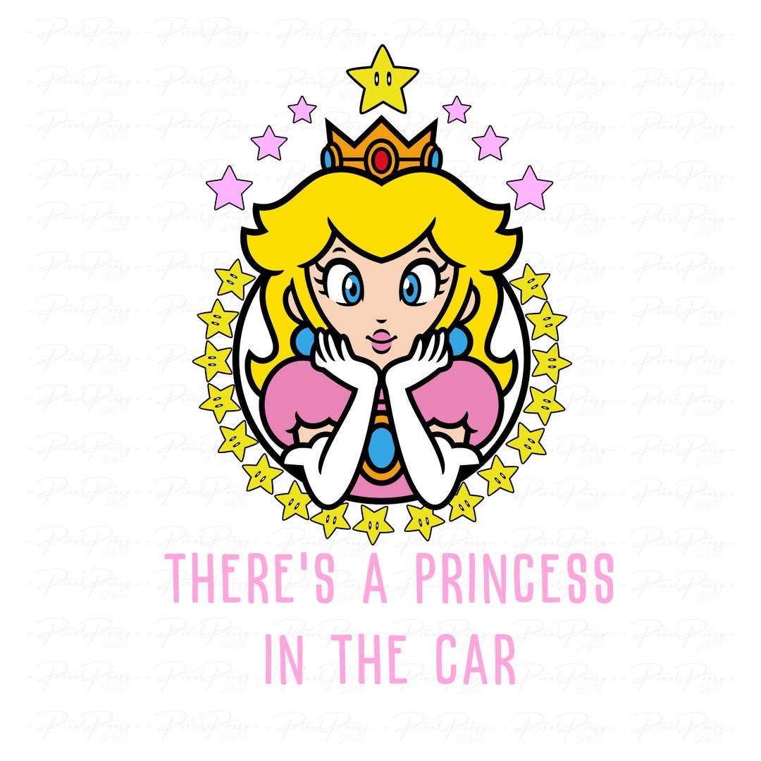 Princess Peach Car Sticker , Princess Peach Sticker , There's a ...
