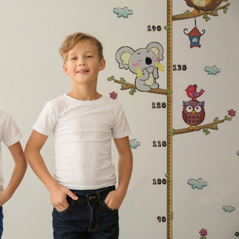 Animals Growth Chart for Kids Wall Stickers Measure Height - Etsy