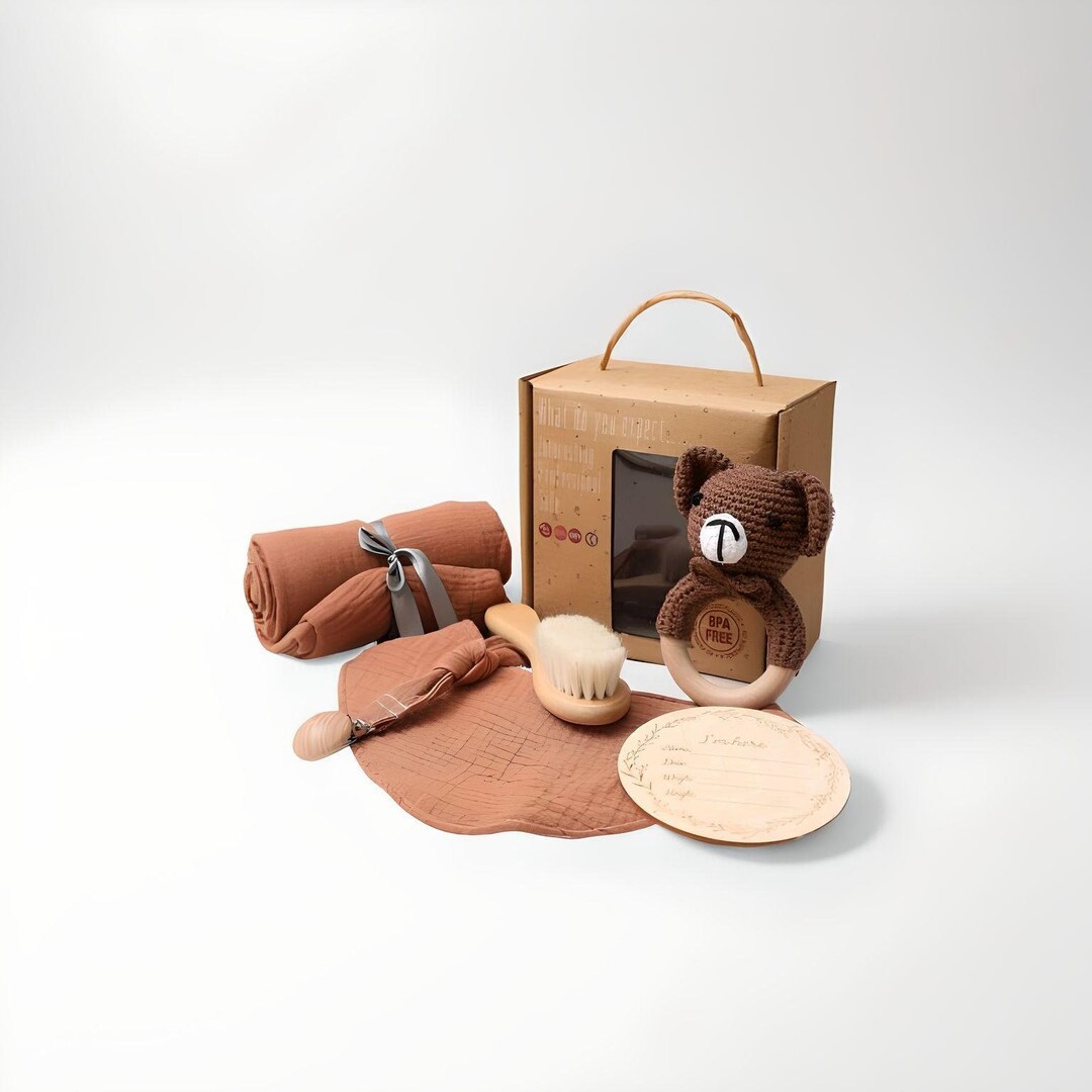 Baby Animals Newborn Set Baby Rattlebrushsbraceletcrochet Baby Set Baby ...