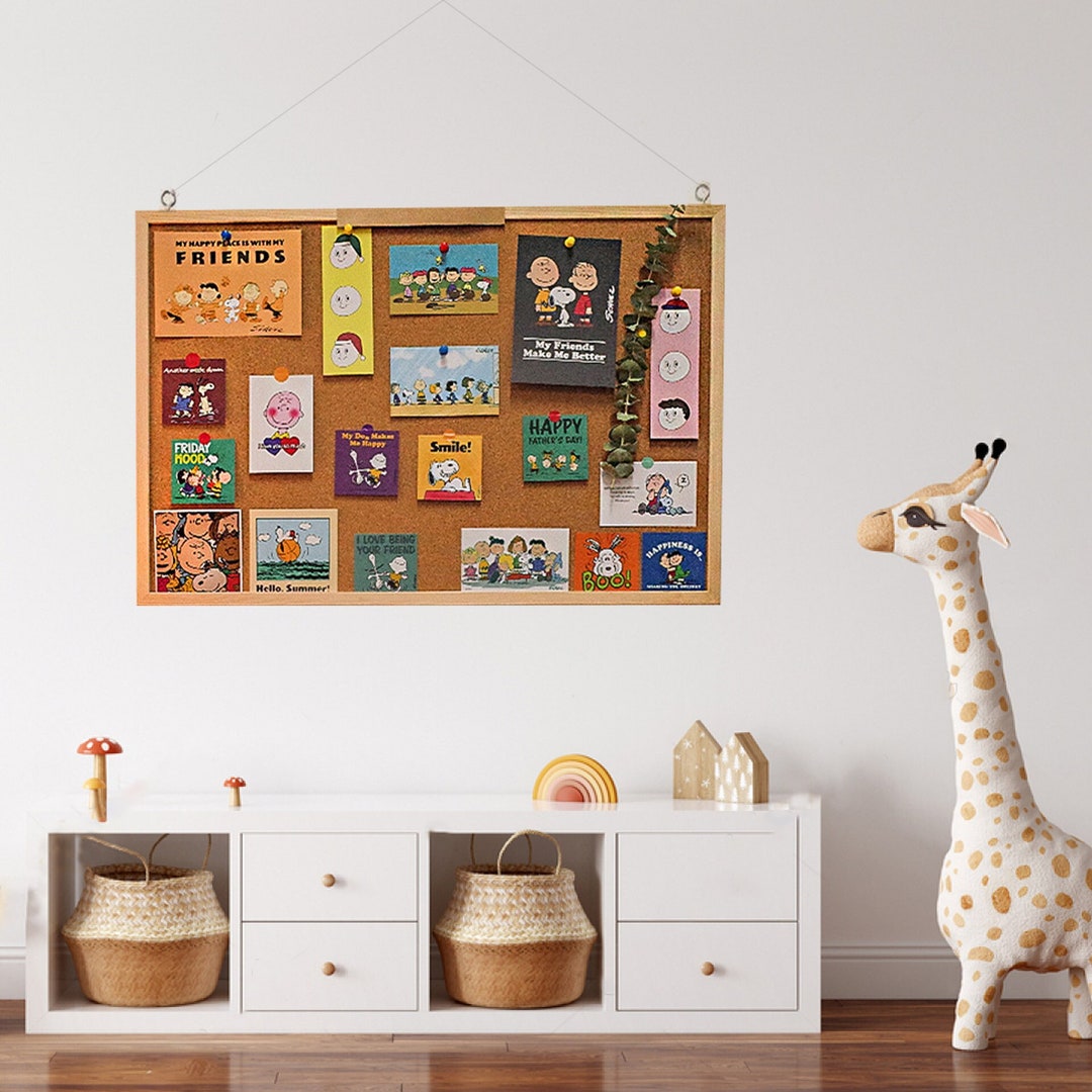 Cork Wood Wall Hanging Bulletin Framed Board Cork Board With Frame Pin ...