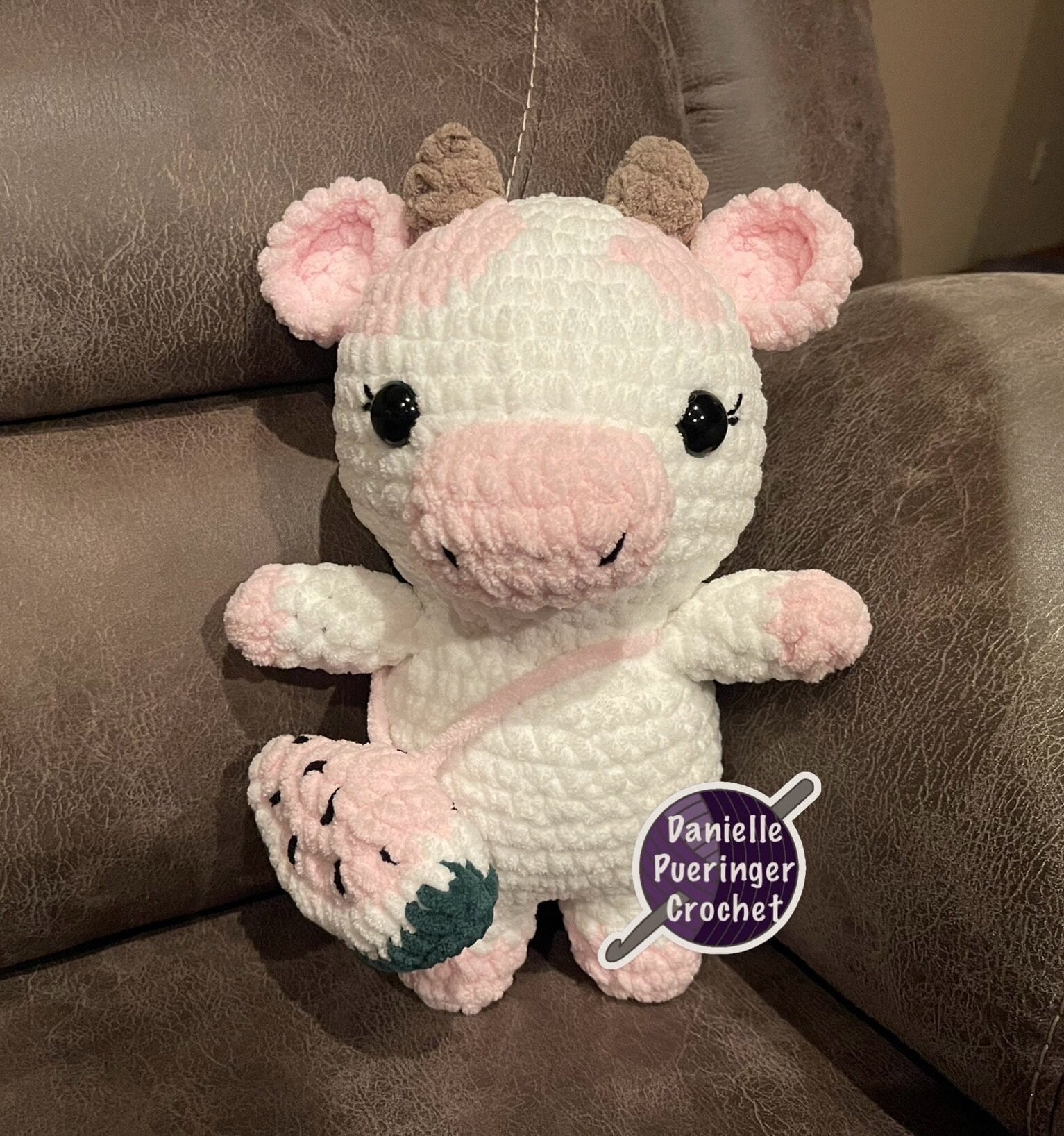 Crochet Cow Plushie Crochet Cow Crochet Blueberry Cow Sunflower Cow ...