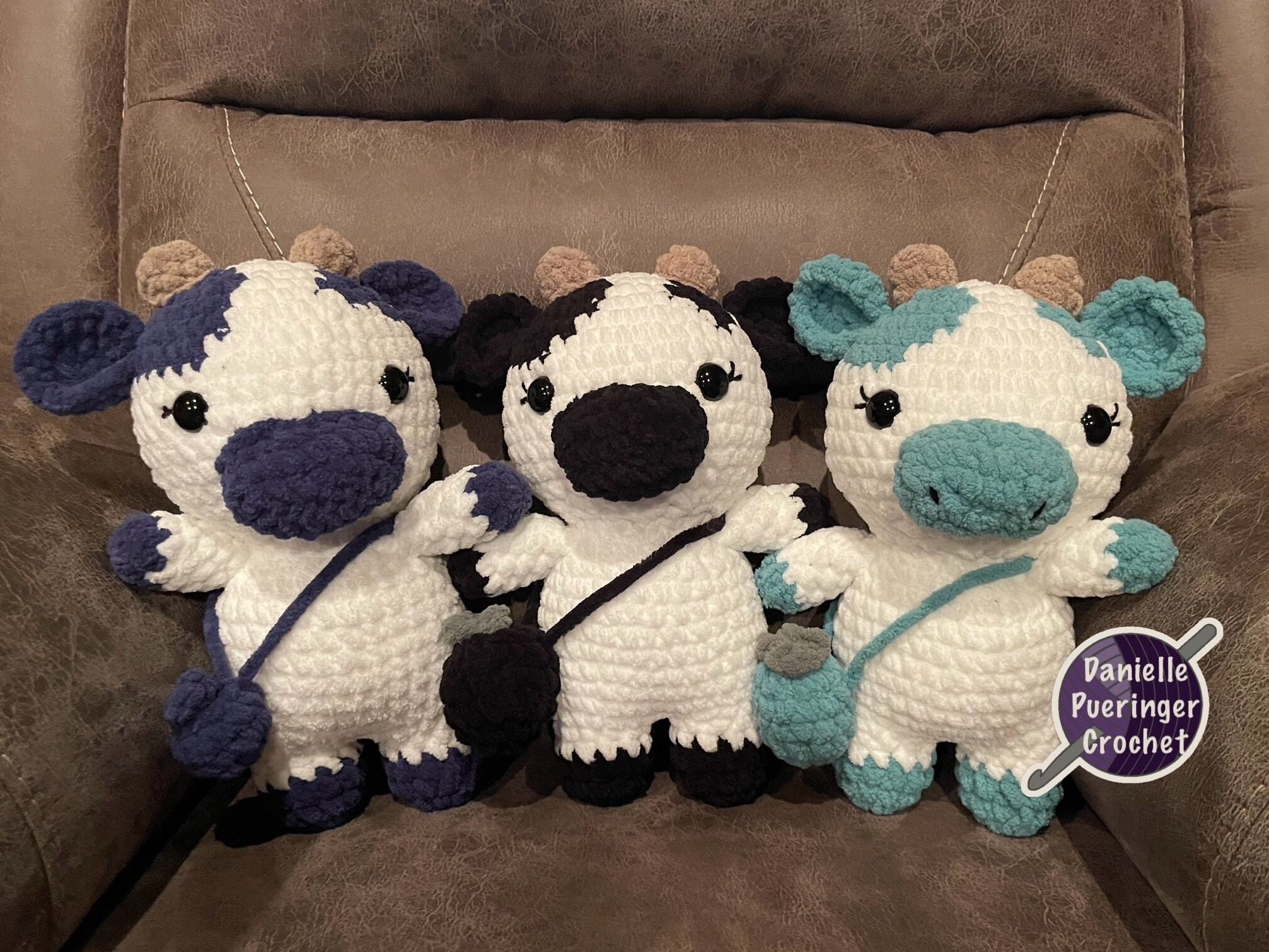 Crochet Cow Plushie Crochet Cow Crochet Blueberry Cow Sunflower Cow ...