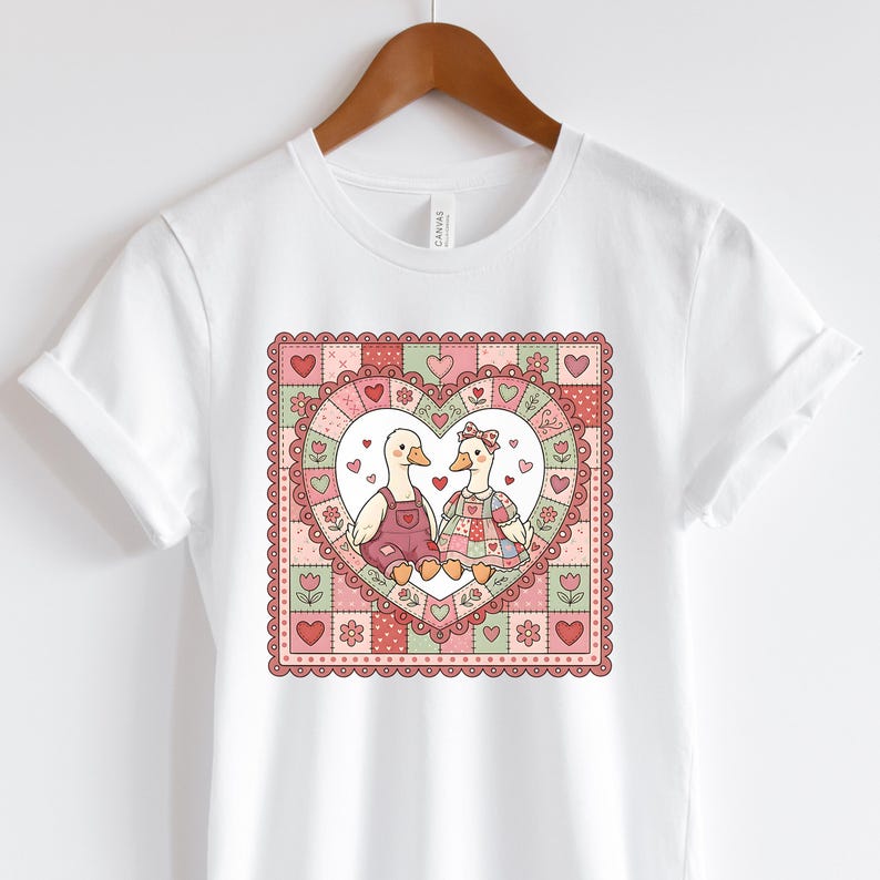 Thrifted Geese Valentines PNG | Vintage Goose Couple Clipart ...