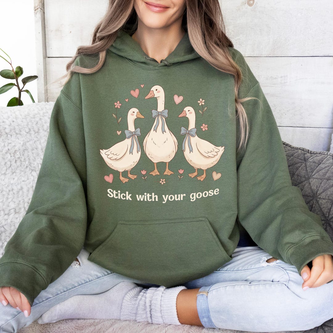 Stick With Your Goose PNG | Thrifted Geese Valentine Design | Cozy ...
