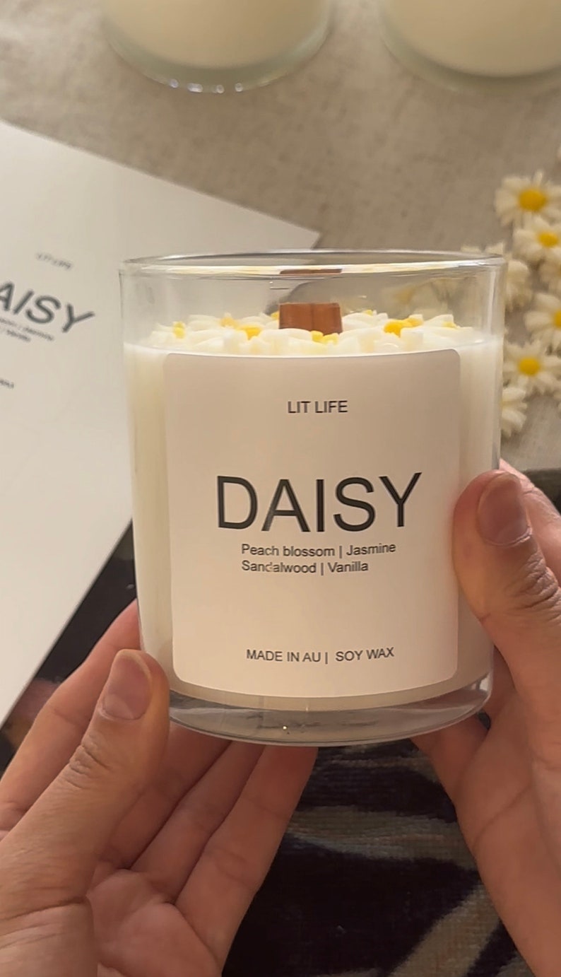 1pc Scented Daisy Flower Candle girl Day Accompanying Gift Home ...