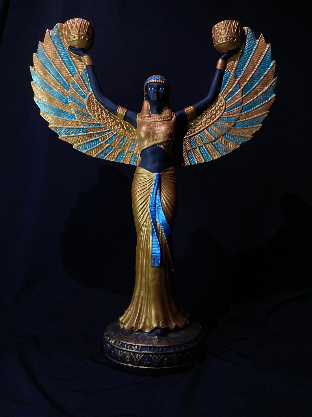 Winged ISIS Goddess Statue ISIS Goddess Standing Winged Statue Goddess ...