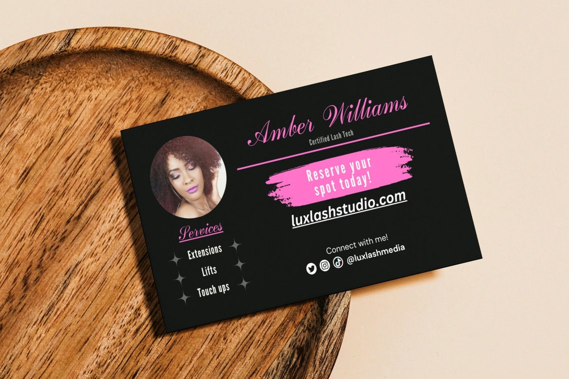 Stylist Business Card Canva Template Download Beauty Professional ...