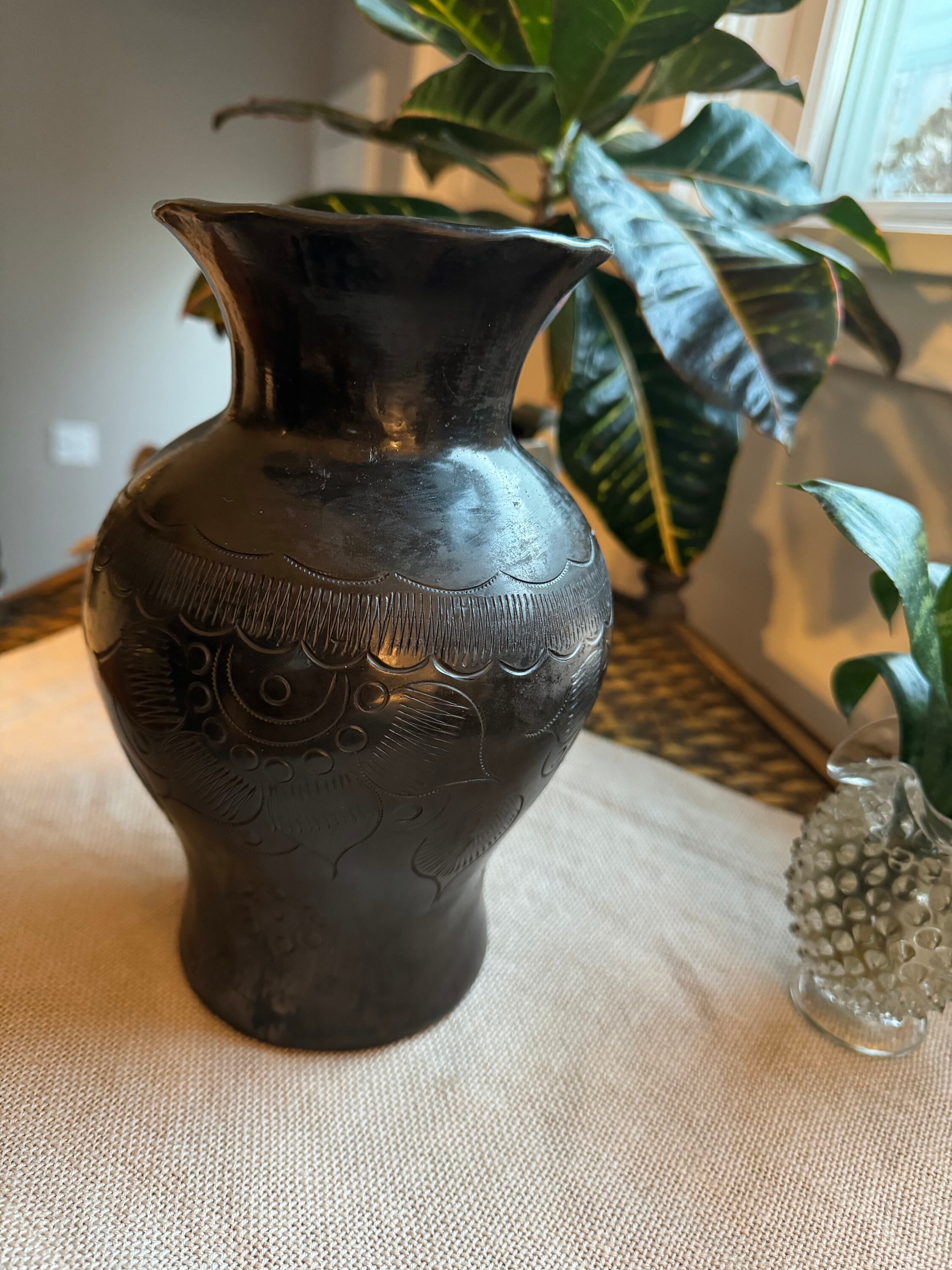Oaxacan Black Pottery Vase, Vintage - Etsy