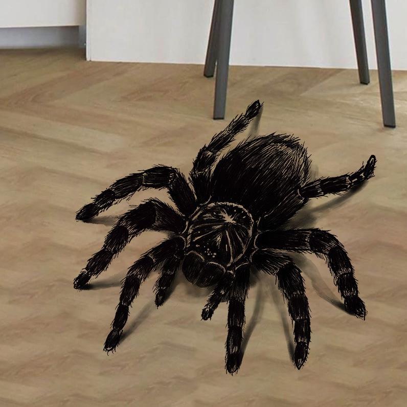 Scary Realistic Spider Wall Sticker – Halloween Tarantula Decal for ...