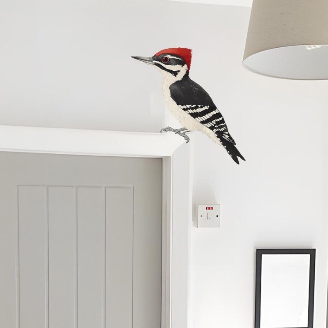 Realistic Woodpecker Window Decal – Bird Stickers – Nature Wall Art for ...