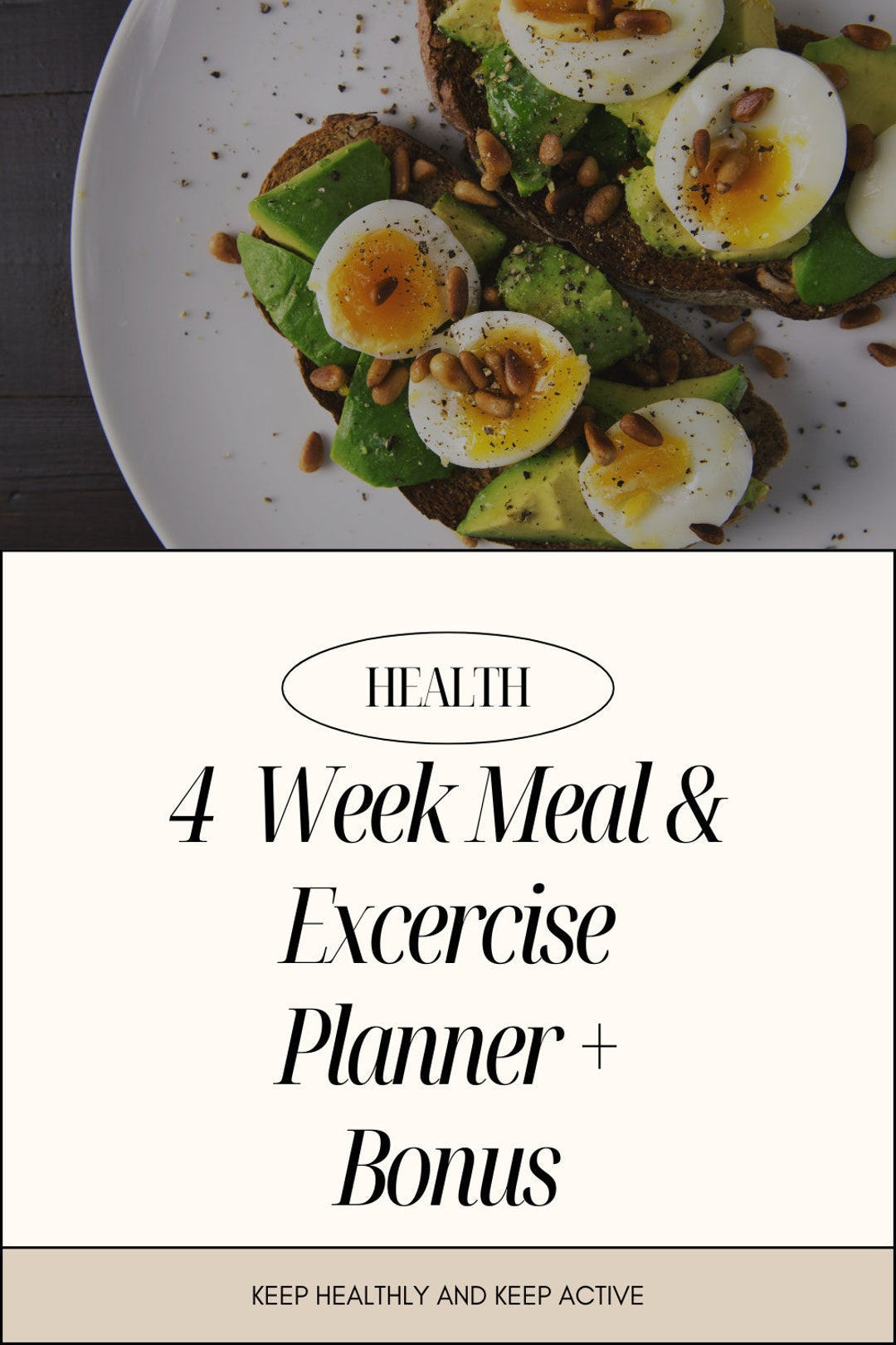 4 Week Meal & Exercise Planner - Etsy