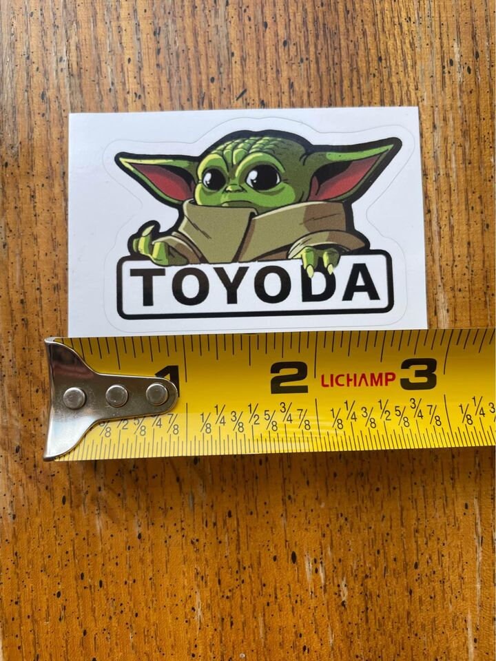 Toyoda Sticker Star Wars Mandalorian Yoda Grogu - Etsy