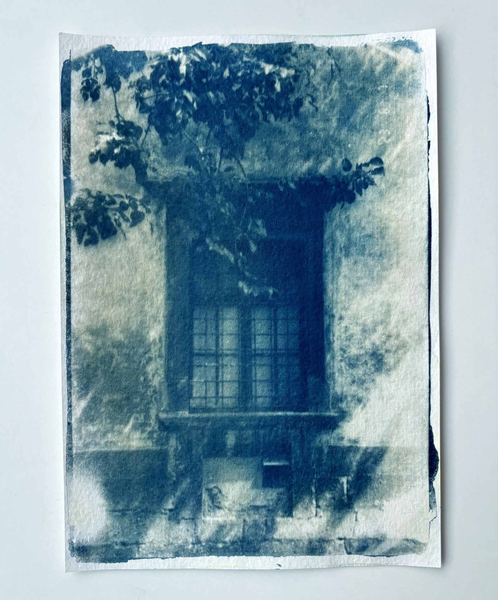 Architecture Cyanotype. Original Cyanotype Print. Unique. Blueprint ...