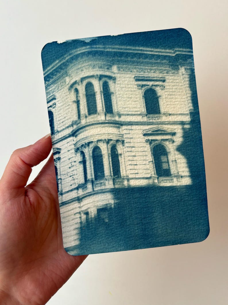Original Cyanotype Print. Architecture Blueprint From Analog ...