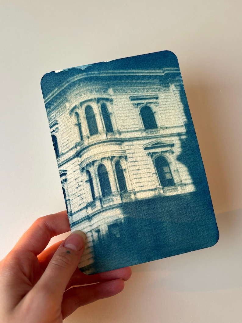 Original Cyanotype Print. Architecture Blueprint From Analog ...