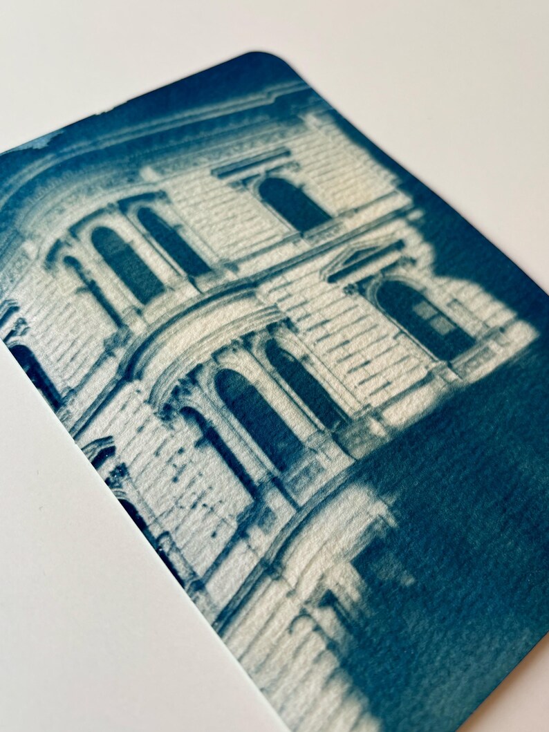 Original Cyanotype Print. Architecture Blueprint From Analog ...