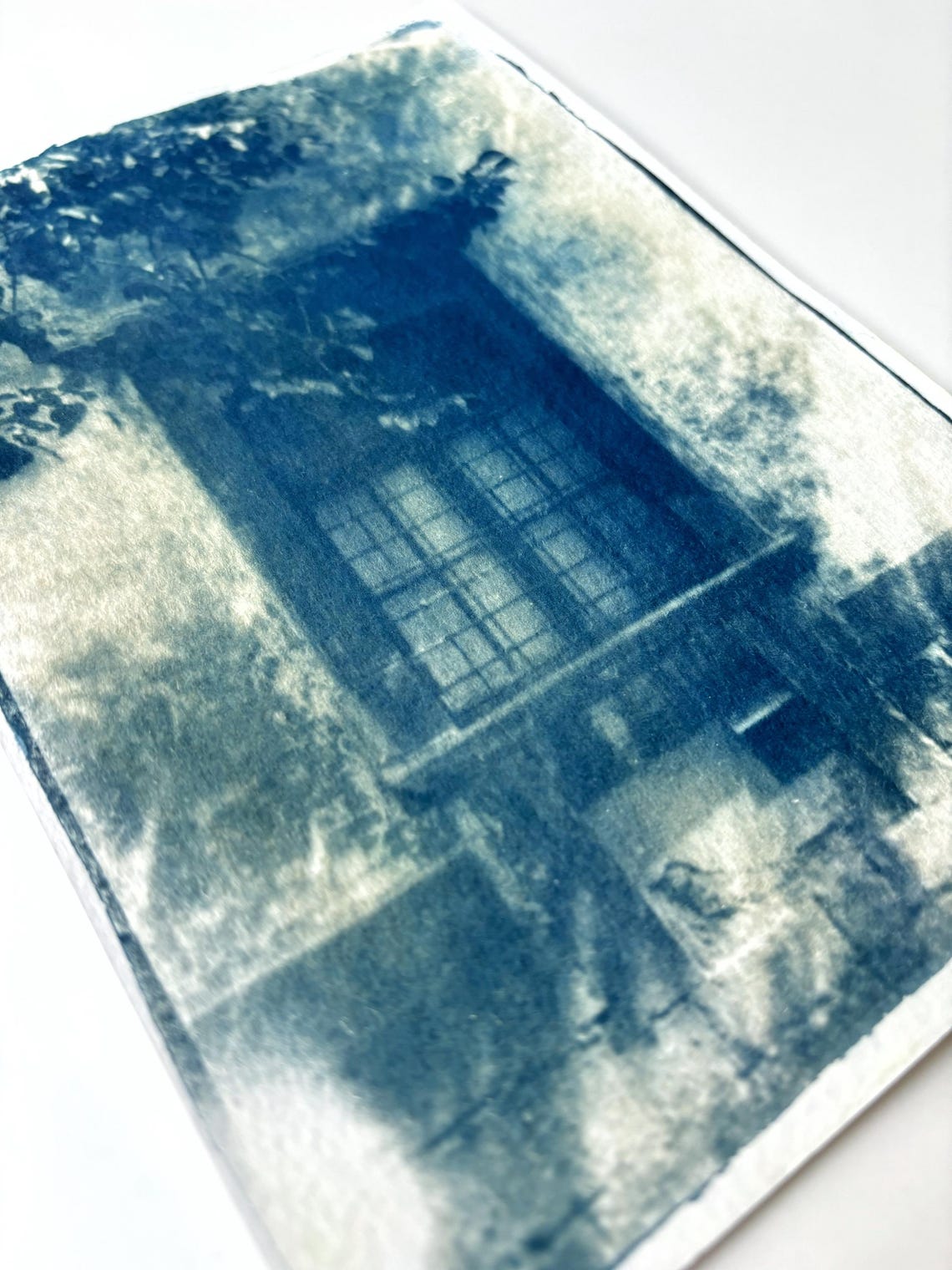 Architecture Cyanotype. Original Cyanotype Print. Unique. Blueprint ...