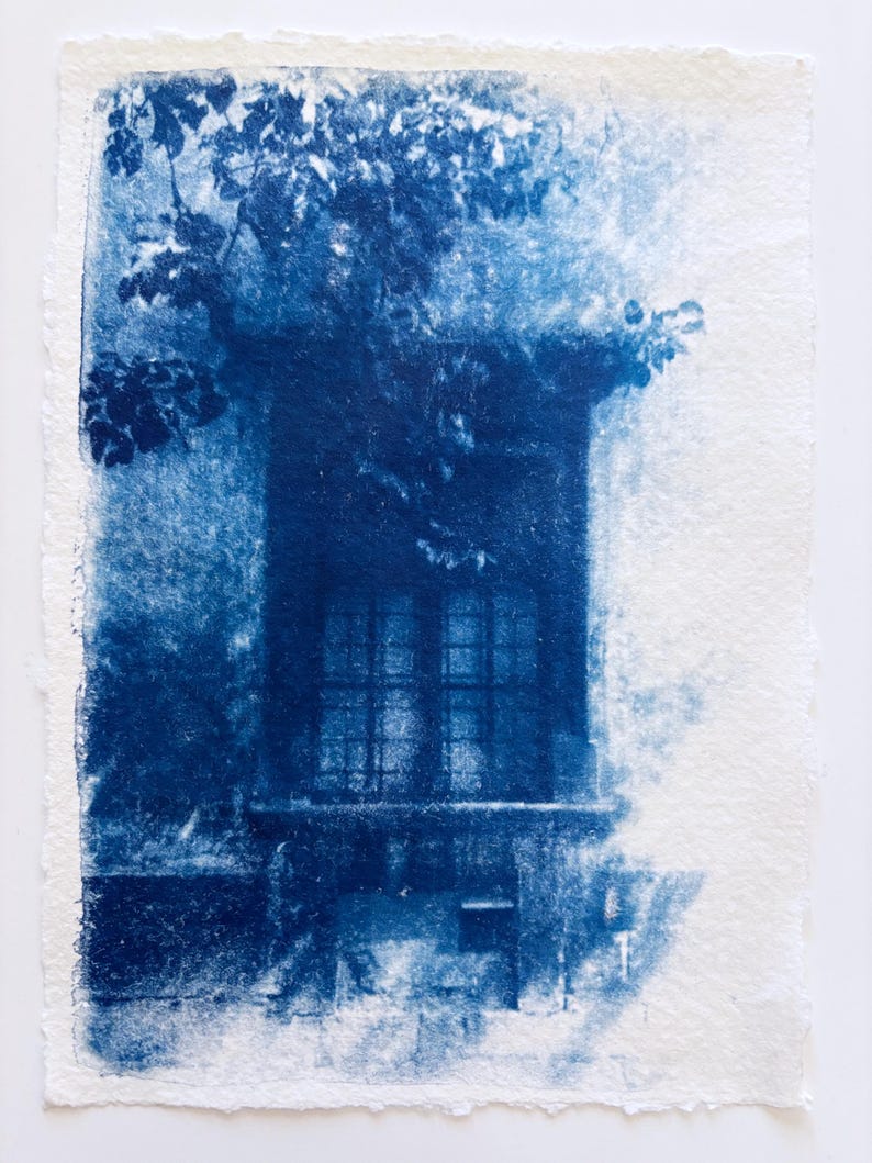 Architecture Cyanotype. Original Cyanotype Print. Unique. Blueprint - Etsy