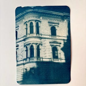 Original Cyanotype Print. Architecture Blueprint From Analog ...