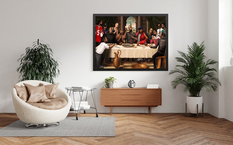 Last Supper Legendary Rappers Canvas/poster, Hiphop Wall Art, Kanye ...