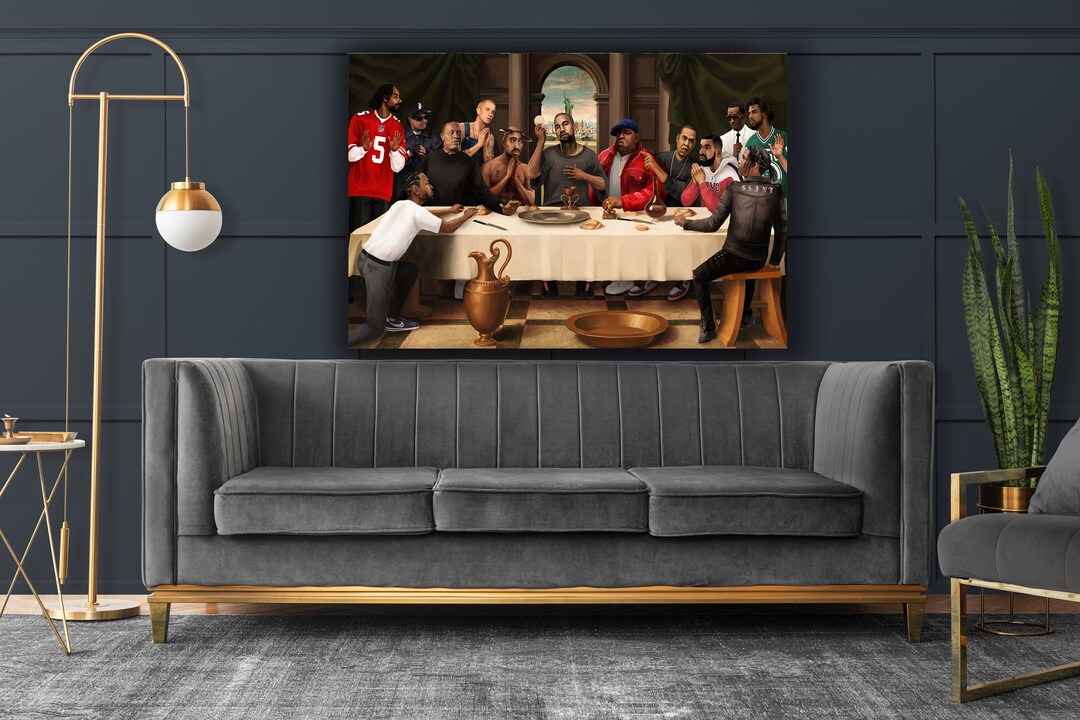 Last Supper Legendary Rappers Canvas/poster, Hiphop Wall Art, Kanye ...