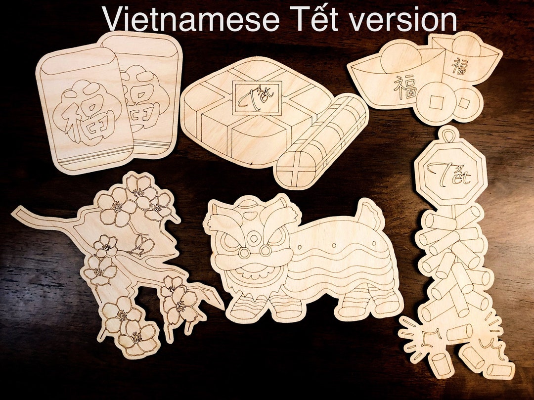 Chinese Lunar New Year Tet Painting Kids Craft Set DIY - Etsy