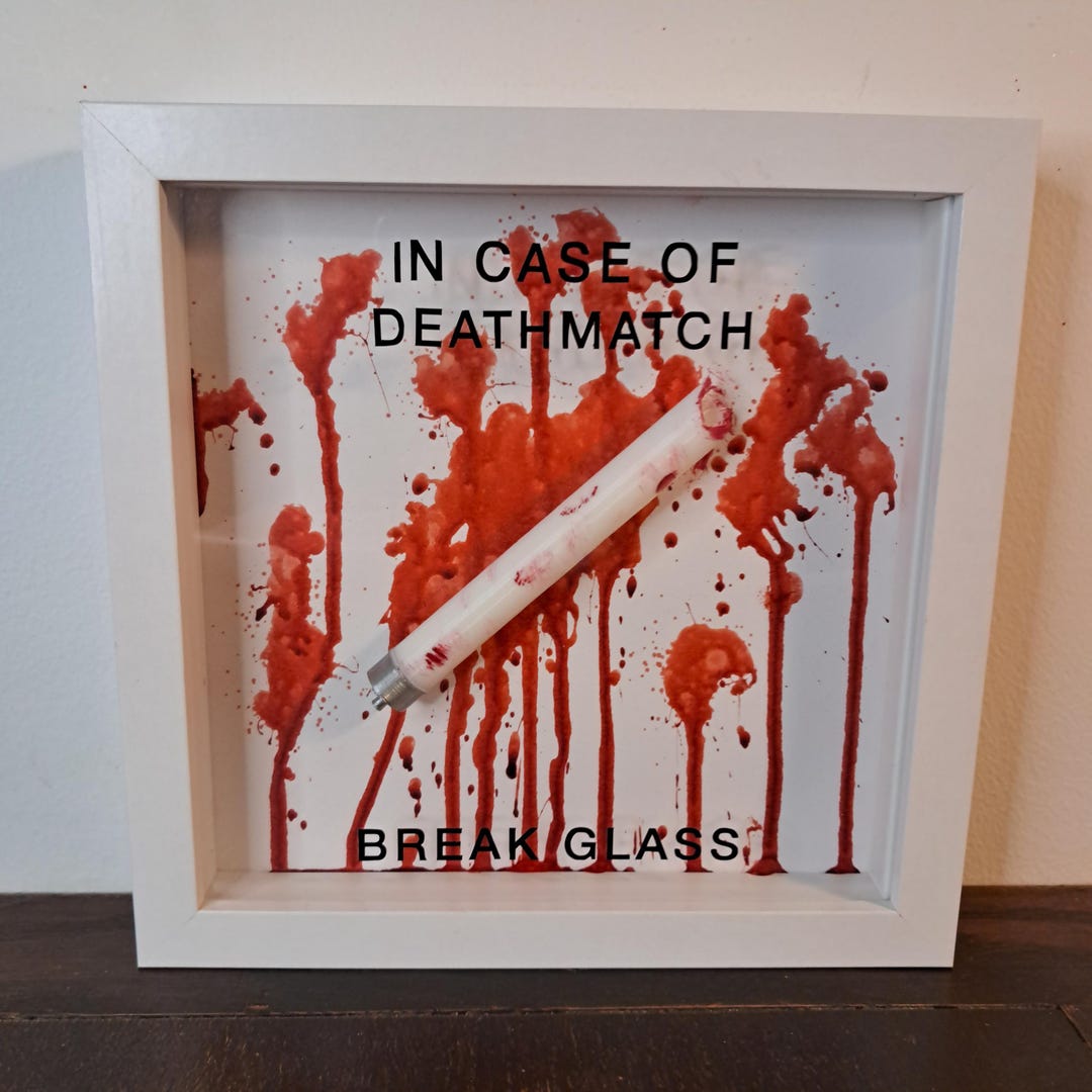 In Case of Deathmatch Break Glass, Handmade Wrestling Shadow Box. ECW ...