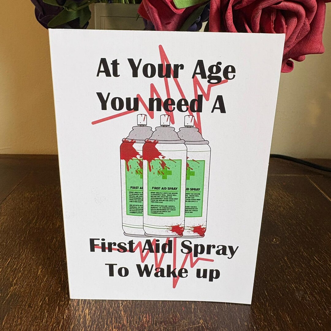Resident Evil First Aid Spray A6 Birthday Card. Video Game Greetings ...