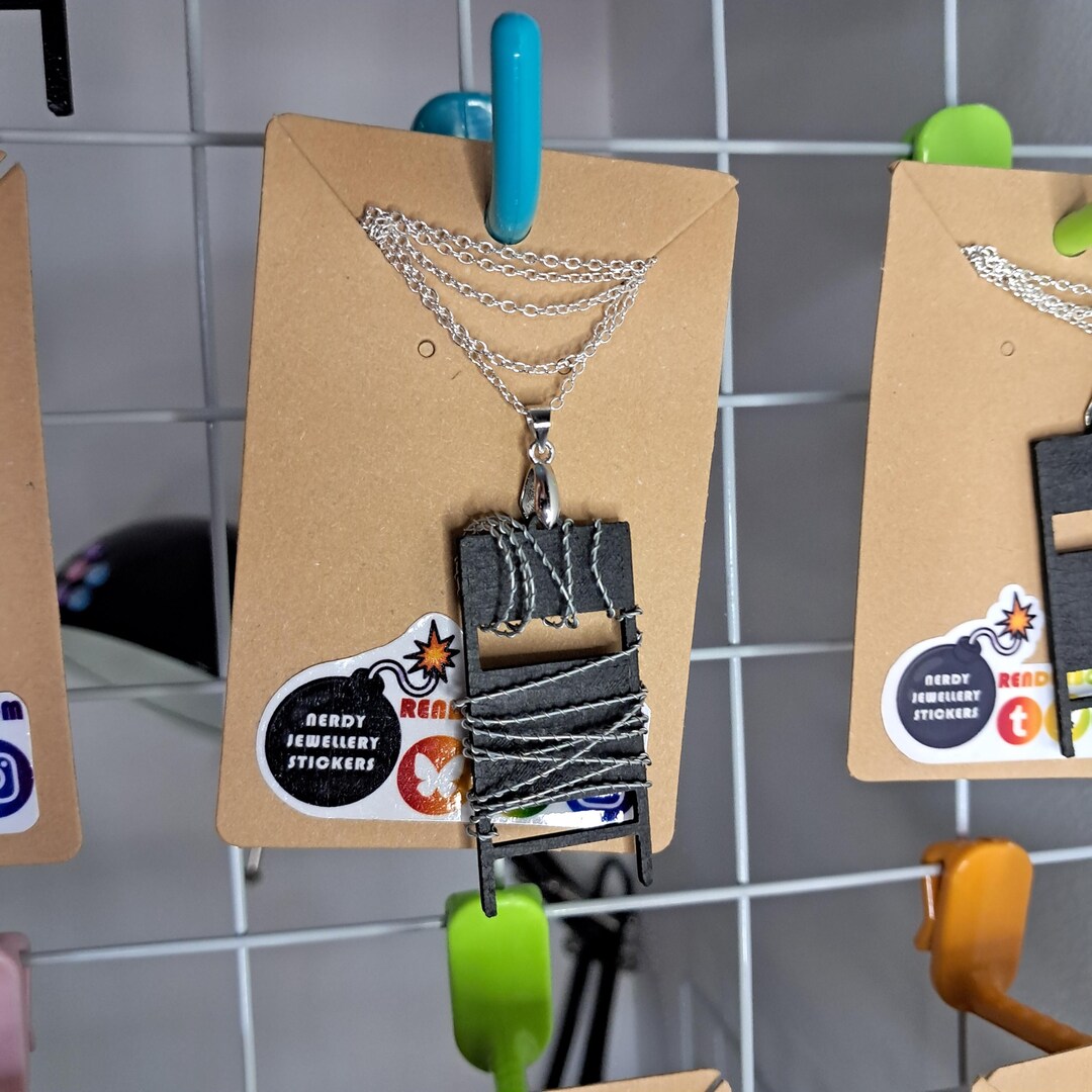 Barbed Wire Steel Chair Necklace, Handmade Wrestling Jewellery. WWE ...