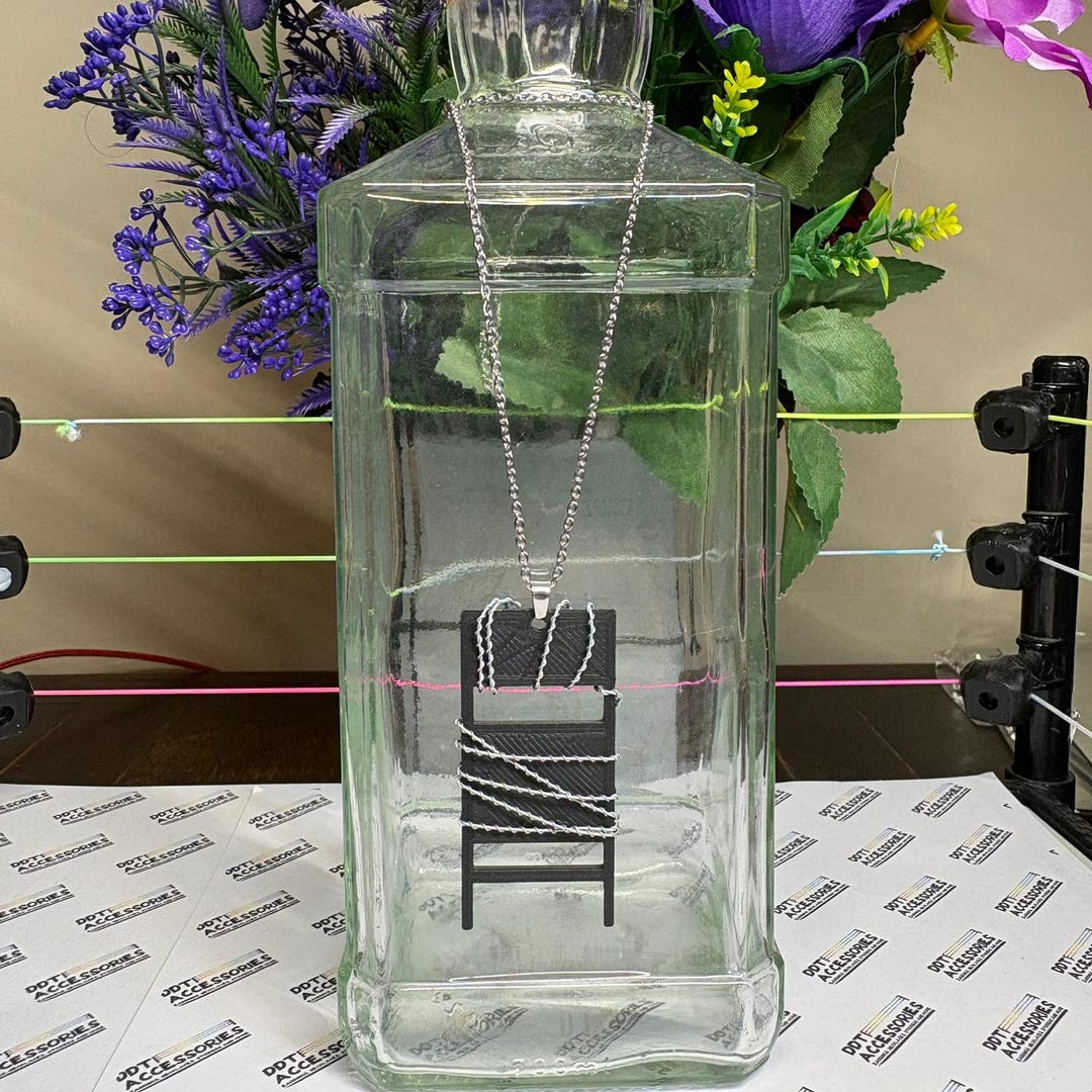 Barbed Wire Steel Chair Necklace, Handmade Wrestling Jewellery. WWE ...