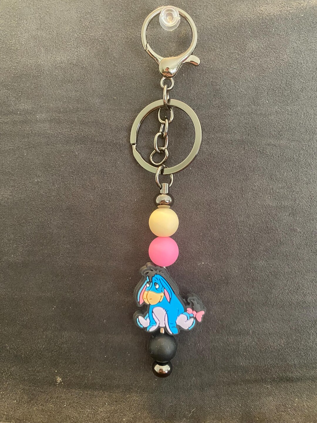 Beaded “eeyore From Winnie the Pooh” Keychain - Etsy