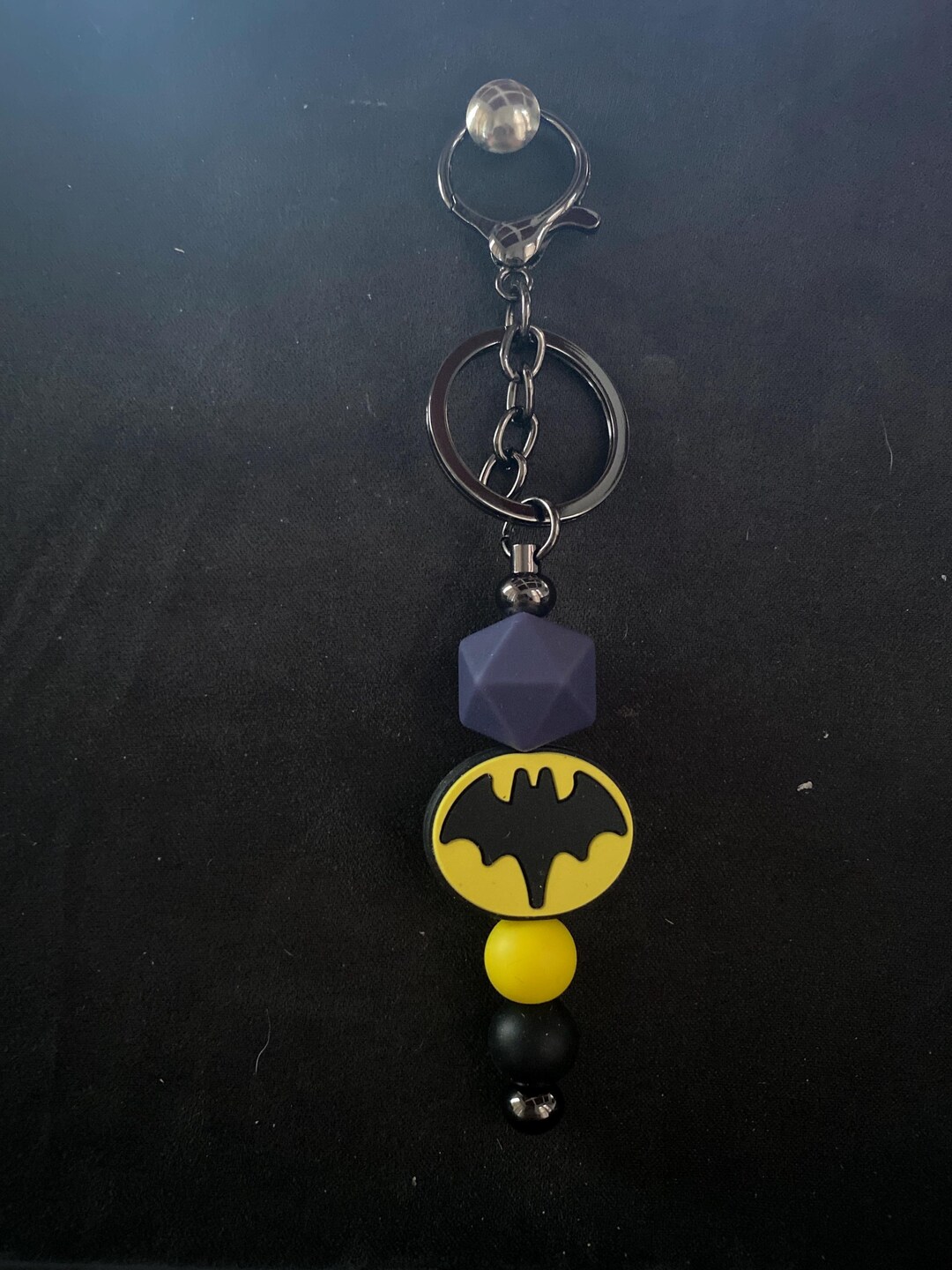 Beaded batman Keychain - Etsy