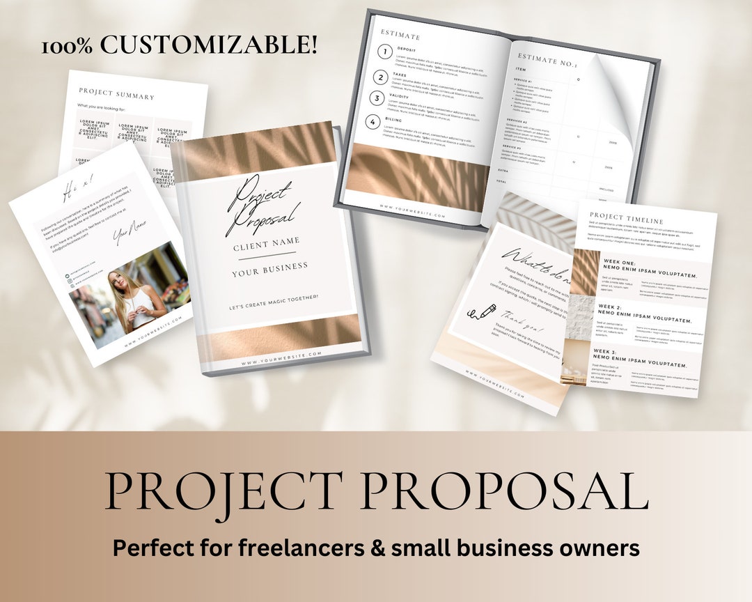 Project Proposal Canva Template | Estimate | for Freelancers & Small ...