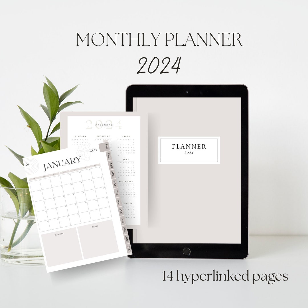 Digital Planner, 2024 Calendar, Goodnotes Planner,minimalist Planner ...