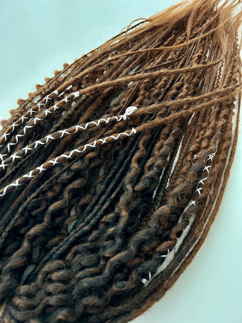 Ombre Dreadlocks Set: 50 DE Black to Brown Synthetic Dreads Extensions ...