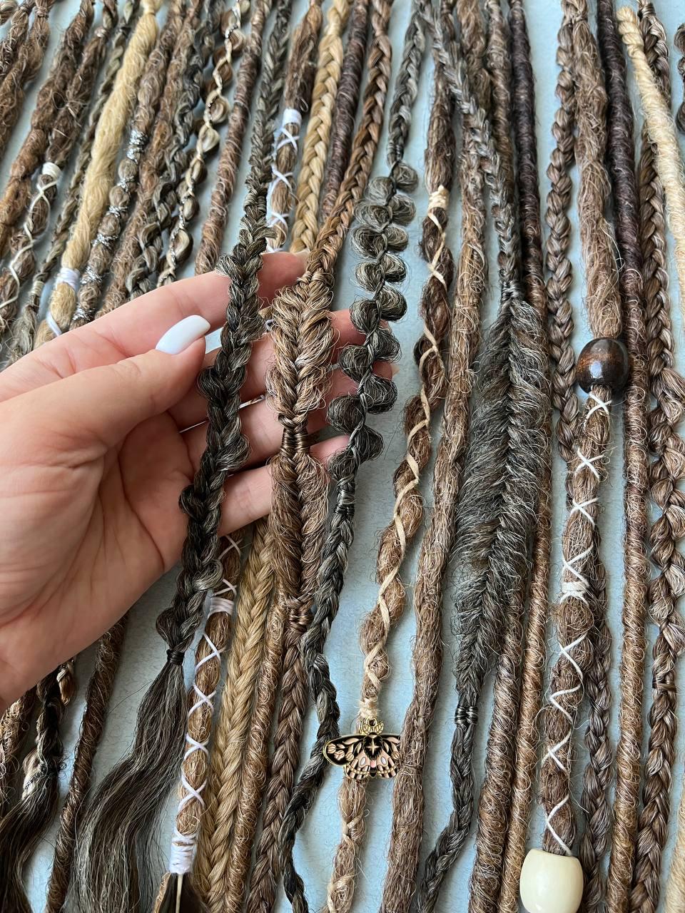 Boho Earth Tone Dreadlocks: Viking Elf Synthetic Hair Extensions - Etsy