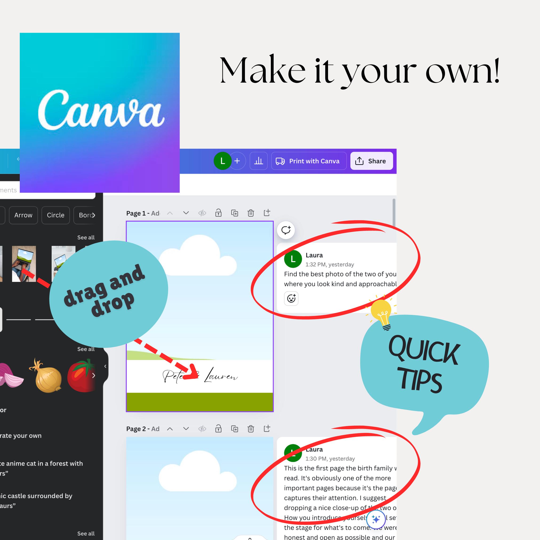 Elegant Adoption Profile Profile Book Template: Editable Canva Design ...