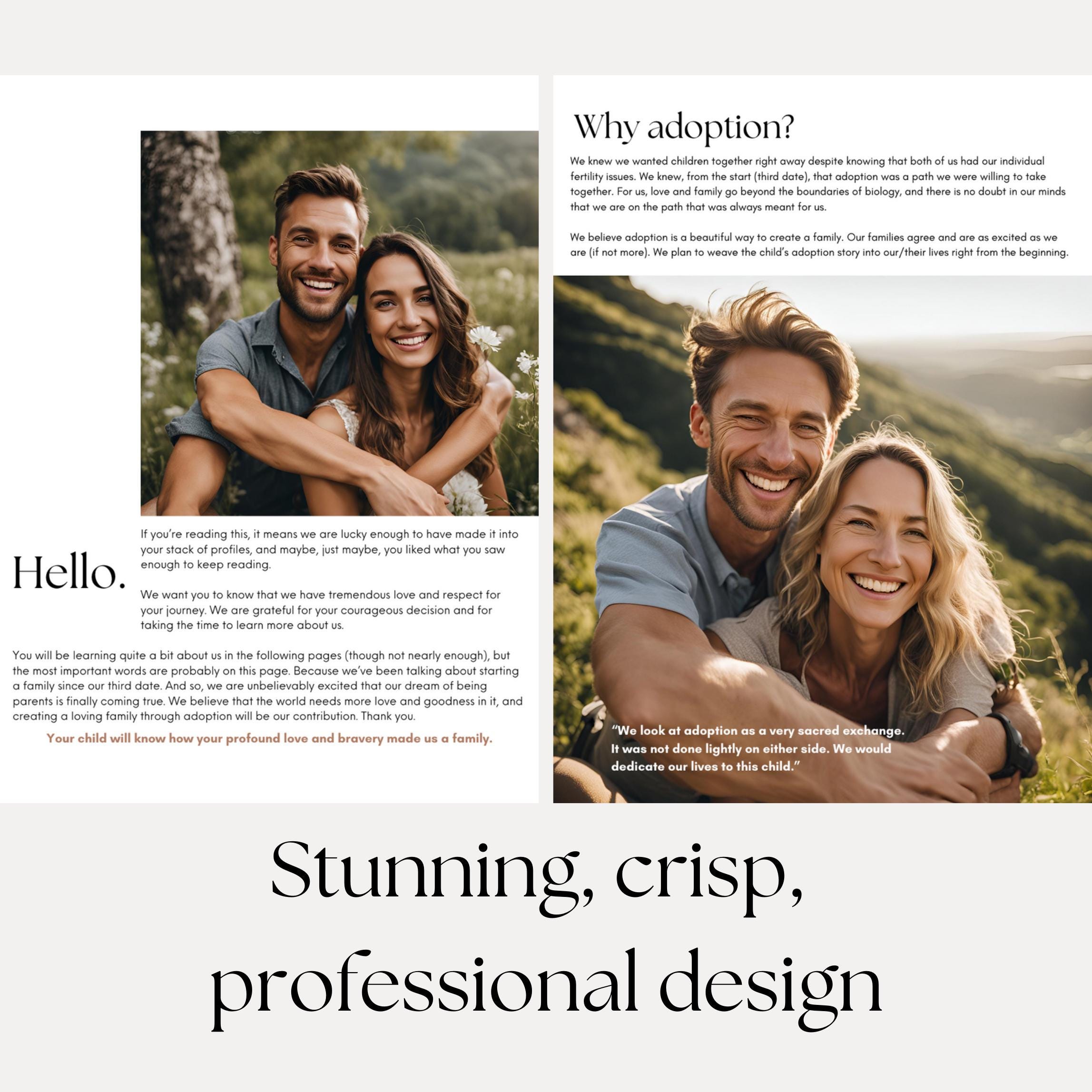 Adoption Profile Book Template for Canva - Fully Editable Professional ...