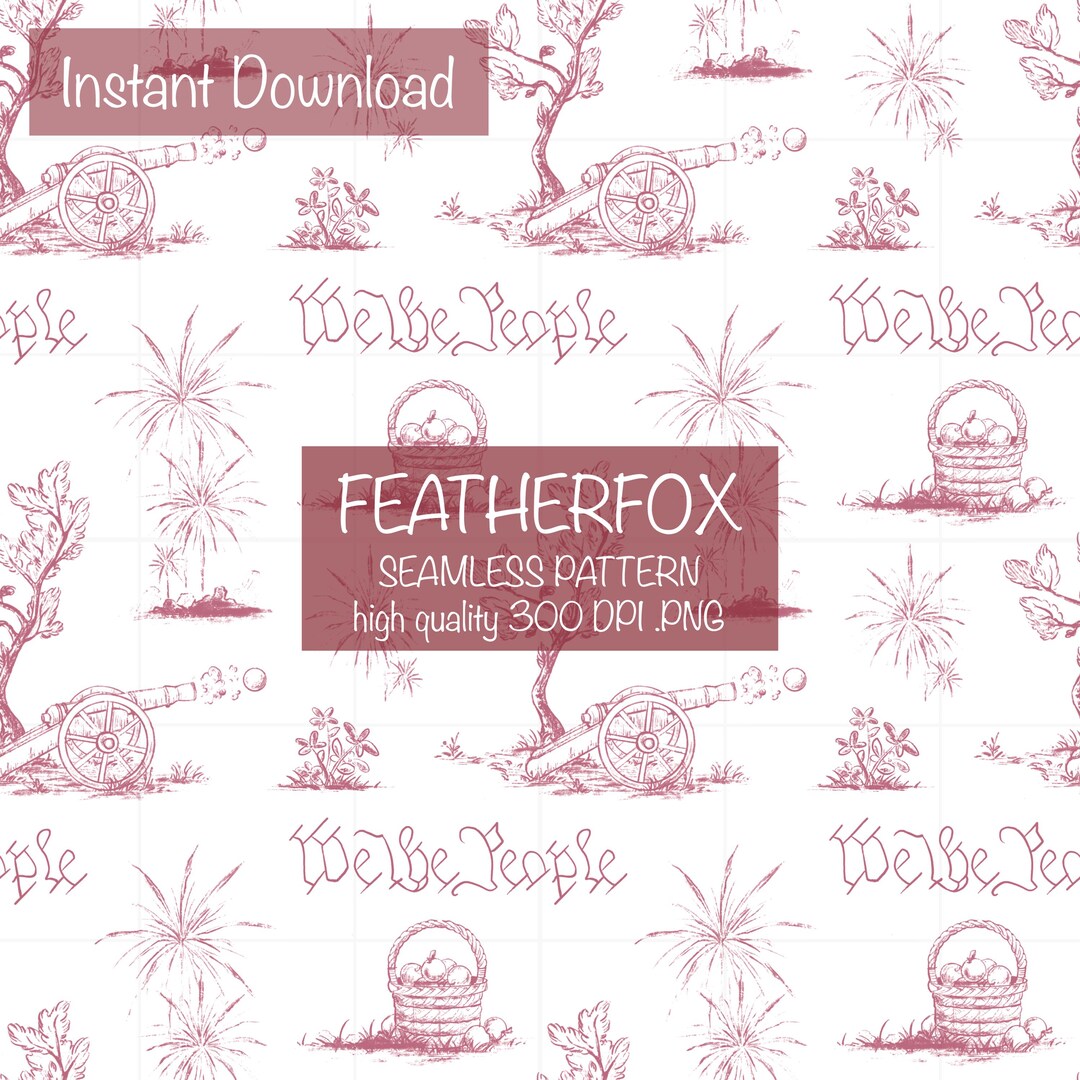 Firework Maroon Toile Repeating Pattern, Firework Digital, Fourth of ...