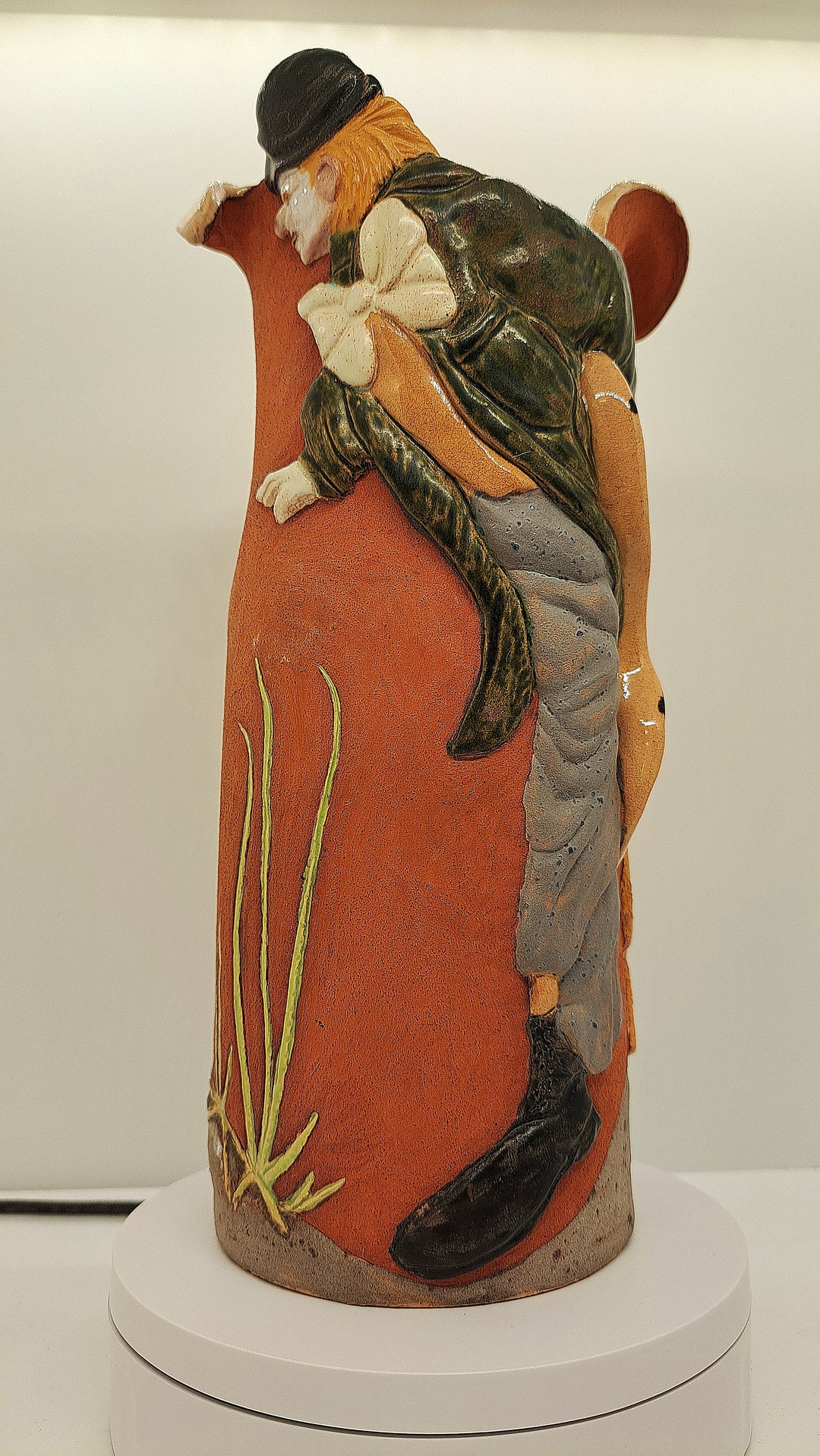 Hand Crafted Terracotta Clown Vase - Etsy