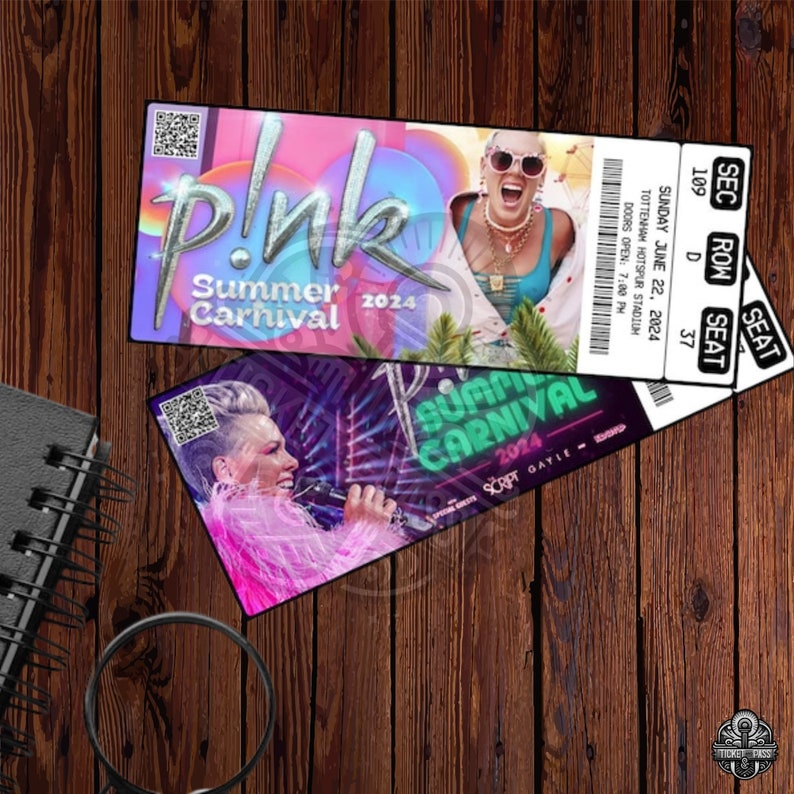 Pink Summer Carnival 2024 Tour Ticket Concert Show Pass Surprise Gift ...