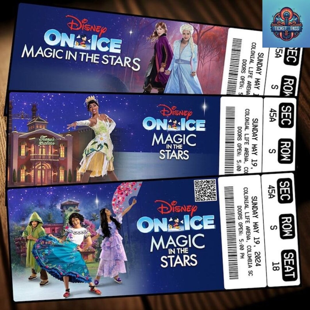 Printable Disneyland on Ice Magic in the Stars Ticket Ice Skating Live ...