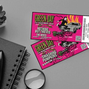 Printable Green Day Ticket the Saviors Tour 2024 Concert Show Pass ...